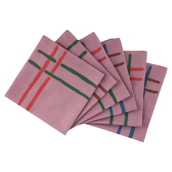 SOPHIE WILLIAMSON DESIGN Napkins La Vie En Roseset Of 6 - Pink