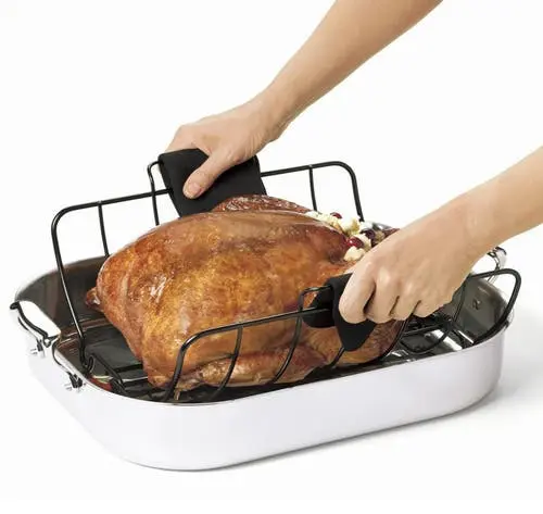 CUISIPRO Roast & Serve Non-stick Turkey And Poultry Roasting Rack