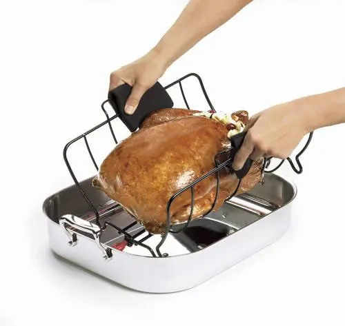 CUISIPRO Roast & Serve Non-stick Turkey And Poultry Roasting Rack