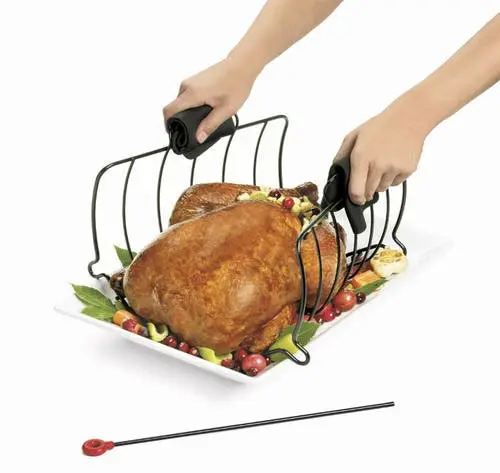 CUISIPRO Roast & Serve Non-stick Turkey And Poultry Roasting Rack
