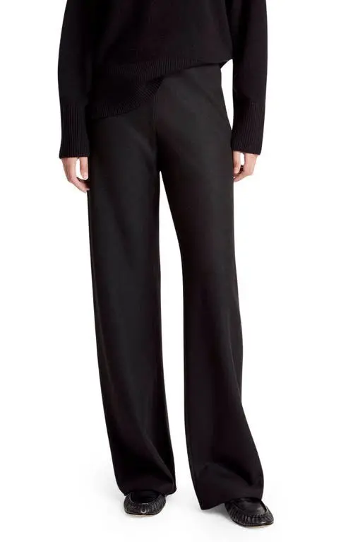 Vince High-waist Straight-leg Trousers - Black