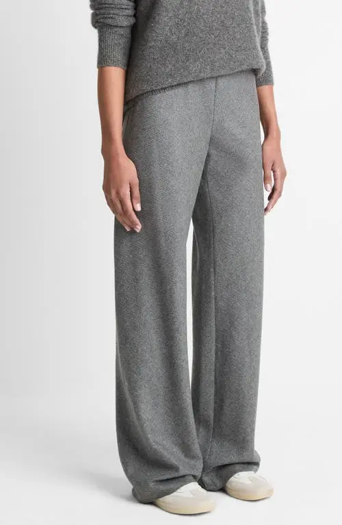Vince High-waist Straight-leg Trousers - Medium Heather Grey