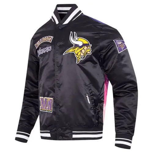 PRO STANDARD Minnesota Vikings Sublimated Satin Full-snap Jacket