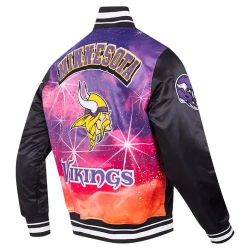 PRO STANDARD Minnesota Vikings Sublimated Satin Full-snap Jacket