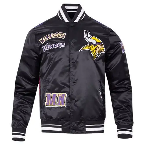 PRO STANDARD Minnesota Vikings Sublimated Satin Full-snap Jacket