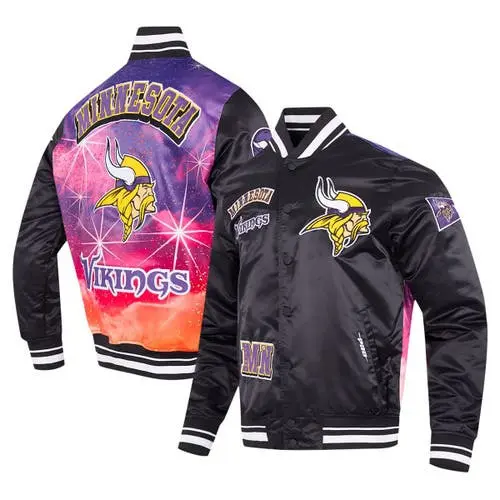 PRO STANDARD Minnesota Vikings Sublimated Satin Full-snap Jacket