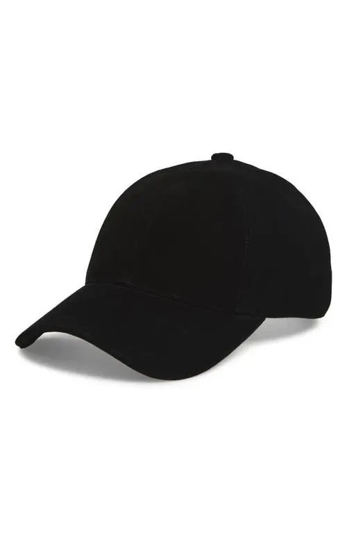 Rag & Bone Harlow Suede Baseball Cap - Black Suede
