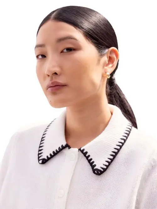 RO&ZO Long Sleeve Stitch Collar Cardigan