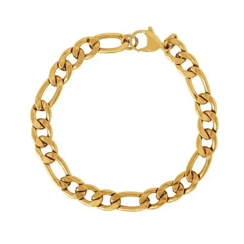 Lucky Brand Figaro Chain Link Bracelet - Gold