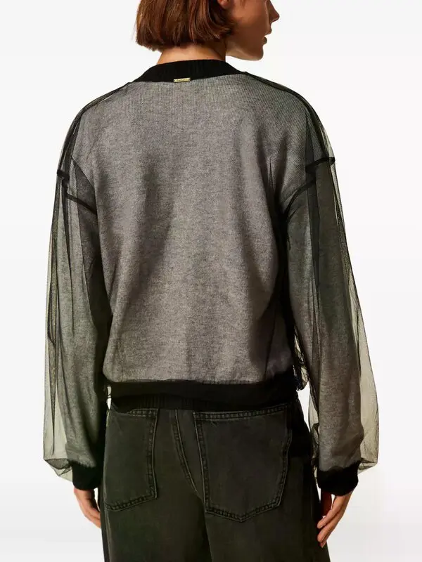 TWINSET Tulle-paneled Cardigan
