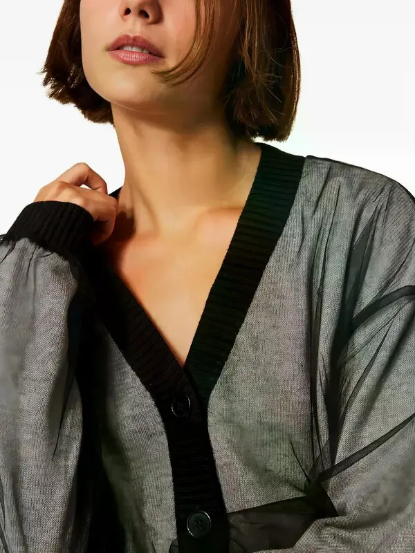 TWINSET Tulle-paneled Cardigan