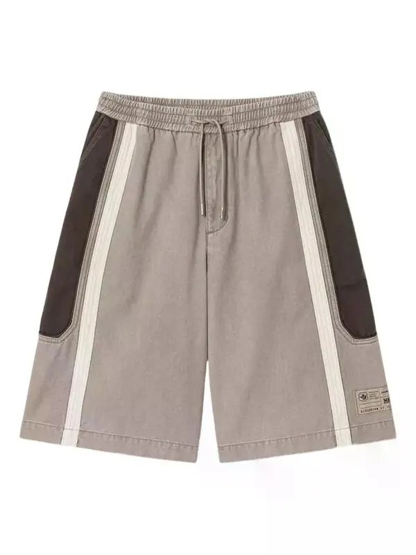 JUUN.J Stripe-detail Drawstring Shorts - Neutrals