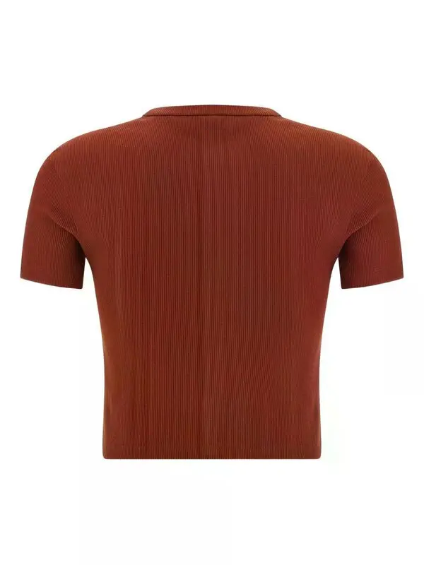 Fendi Ribbed Logo Embroidery Top