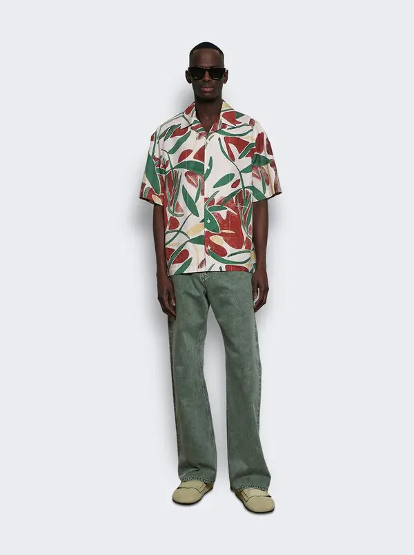 Jacquemus La Chemise Fonccio Print Abstract Vegetal Pi - Multi