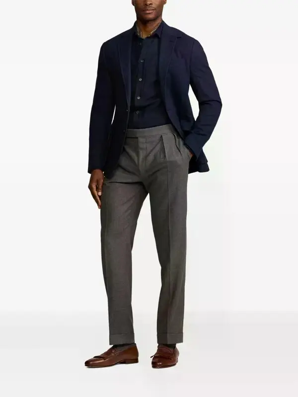 Ralph Lauren Purple Label Gregory Pleated Flannel Trousers