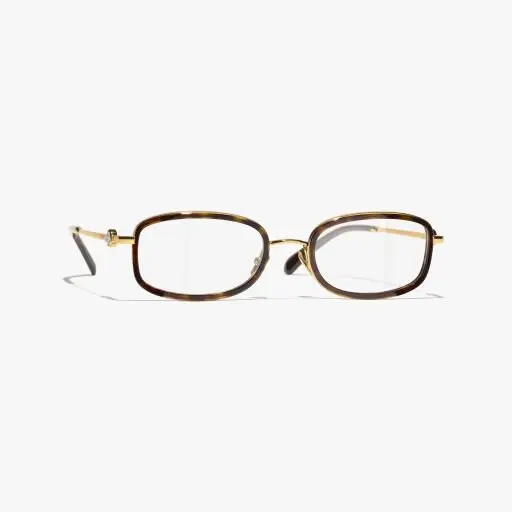 Chanel Rectangle Eyeglasses - Dark Gold