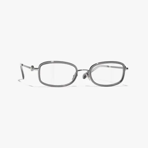 Chanel Rectangle Eyeglasses - Dark Silver