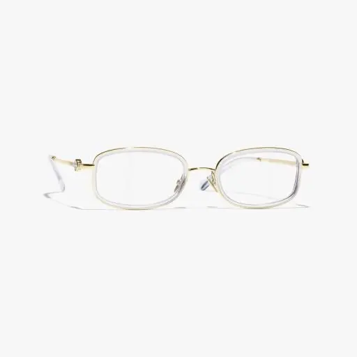 Chanel Rectangle Eyeglasses - Light Gold