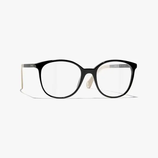 Chanel Pantos Eyeglasses - Black & Beige