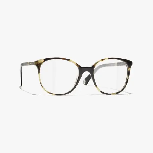 Chanel Pantos Eyeglasses - Yellow Tortoise & Brown