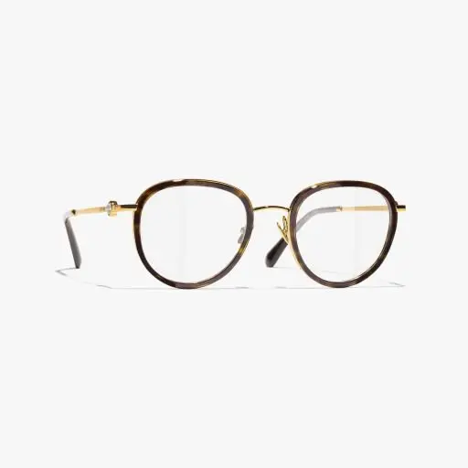Chanel Pantos Eyeglasses - Dark Gold