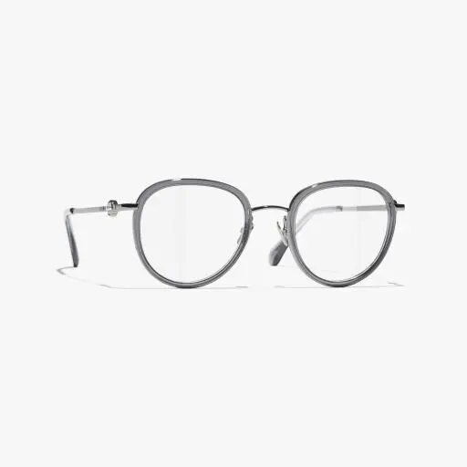 Chanel Pantos Eyeglasses - Dark Silver