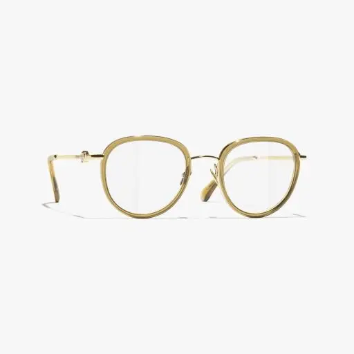 Chanel Pantos Eyeglasses - Light Gold