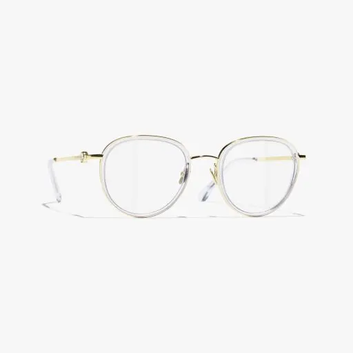 Chanel Pantos Eyeglasses - Light Gold