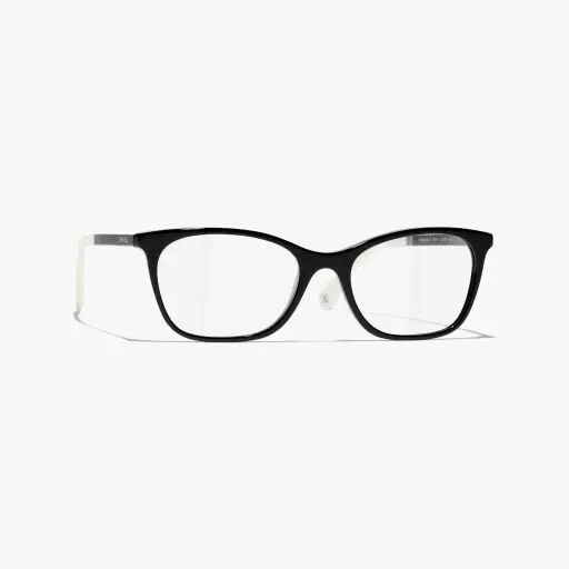 Chanel Rectangle Eyeglasses - Black & White