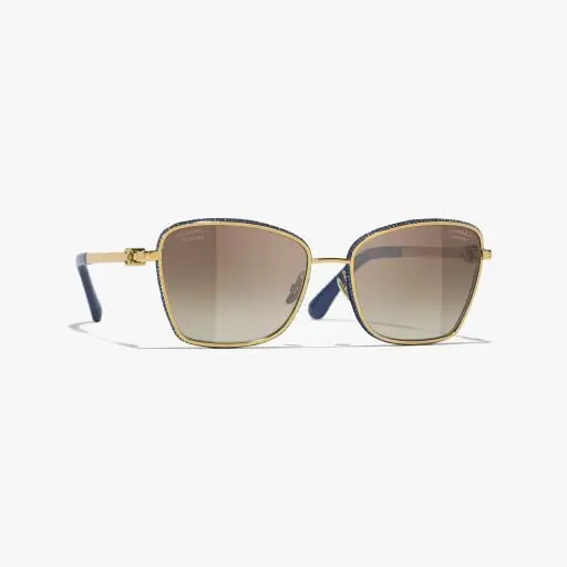 Chanel Cat Eye Sunglasses - Gold