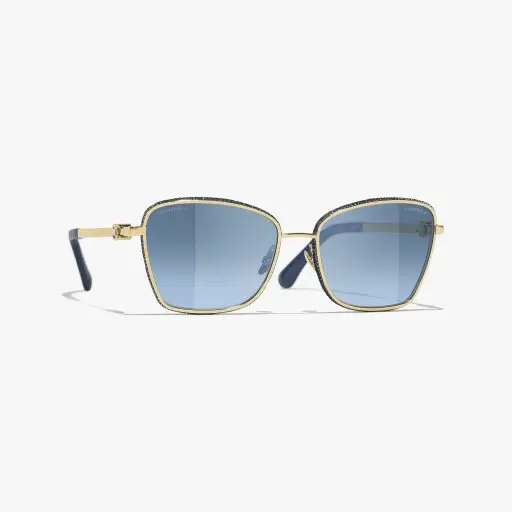 Chanel Cat Eye Sunglasses - Gold