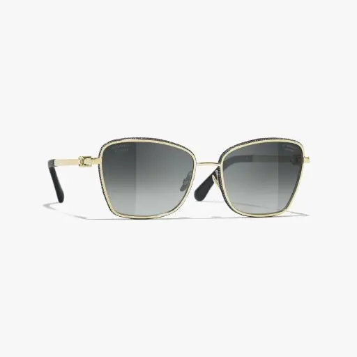 Chanel Cat Eye Sunglasses - Gold