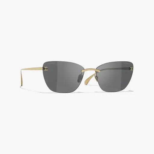 Chanel Cat Eye Sunglasses - Light Gold