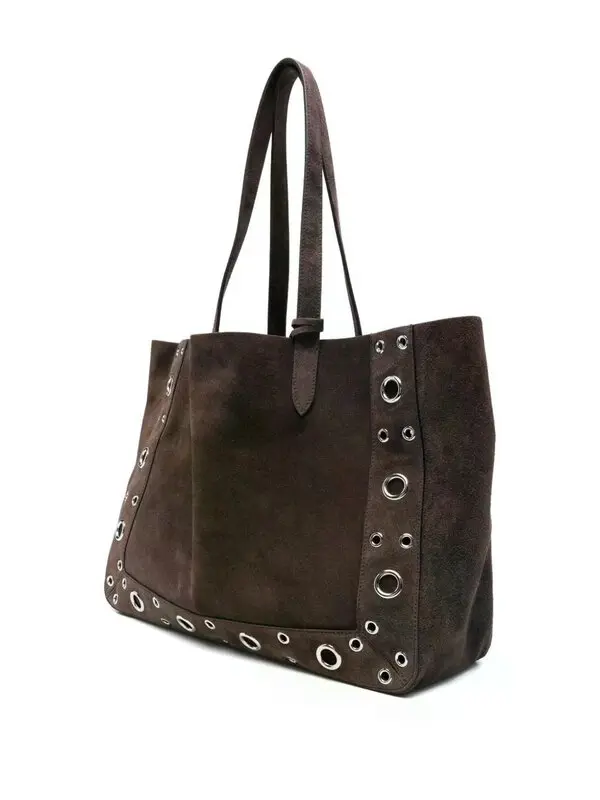 Valentino Garavani Eyelet-embellished Tote Bag - Brown