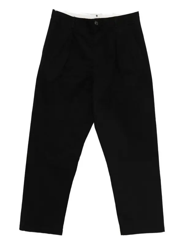ANERKJENDT Pleated-pocket Straight-leg Trousers