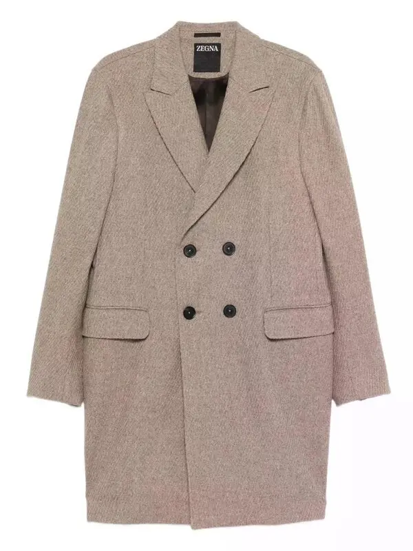 Zegna Flap-pocket Double-breasted Coat