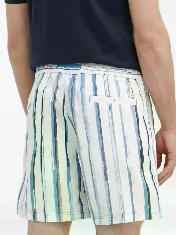 BOSS Striped Drawstring Shorts