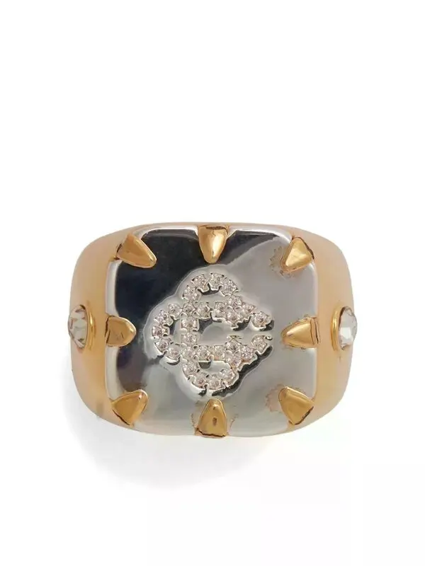 Casablanca Sports Medallion Ring - Gold