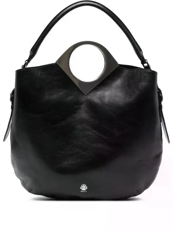 Bally Anni Moon Circular-handle Leather Tote Bag