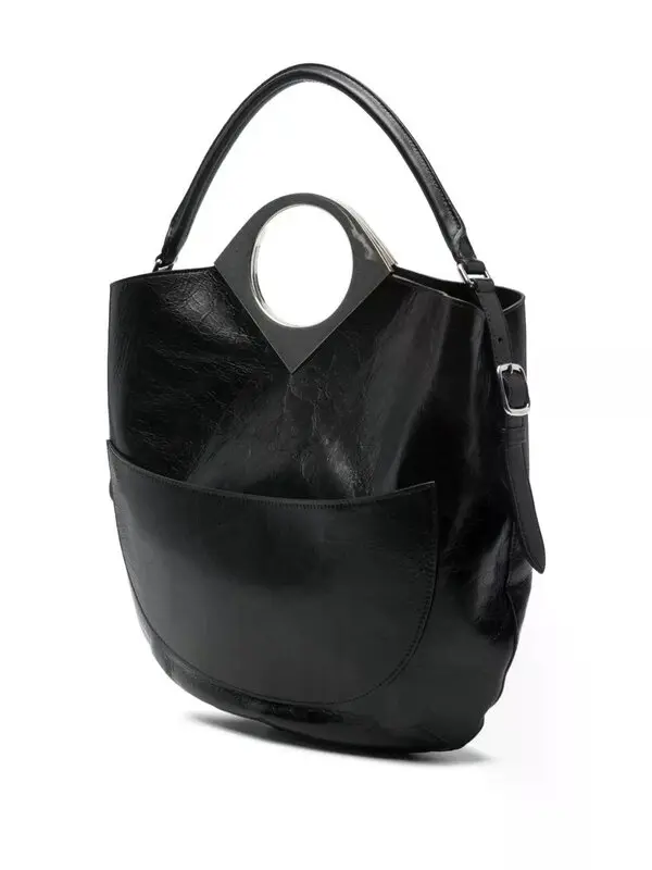 Bally Anni Moon Circular-handle Leather Tote Bag