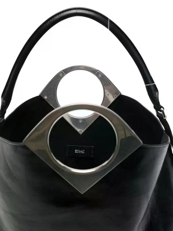 Bally Anni Moon Circular-handle Leather Tote Bag