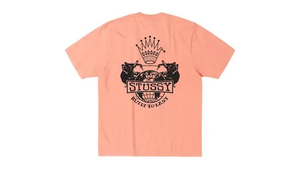 StÜssy Built To Last Pigment Dyed Tee Shirt - Sherbert