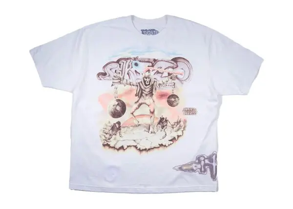 TRAVIS SCOTT Cactus Jack Utopia Tour Skitzo Circus Maximus Tee Shirt - White