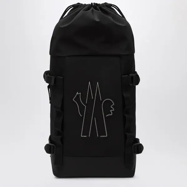 Moncler Nylon Backpack With Logo - Black