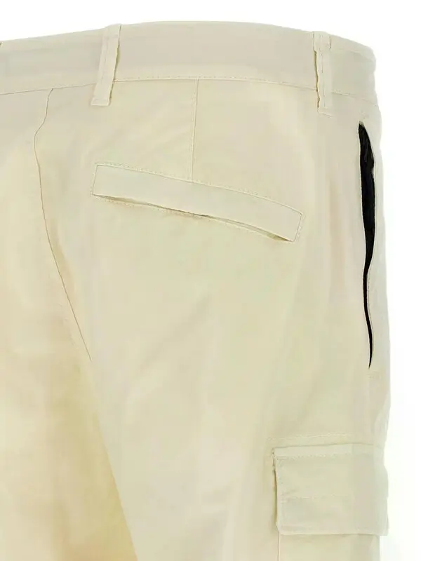 Stone Island Cargo Trousers With Logo Badge - Neutrals
