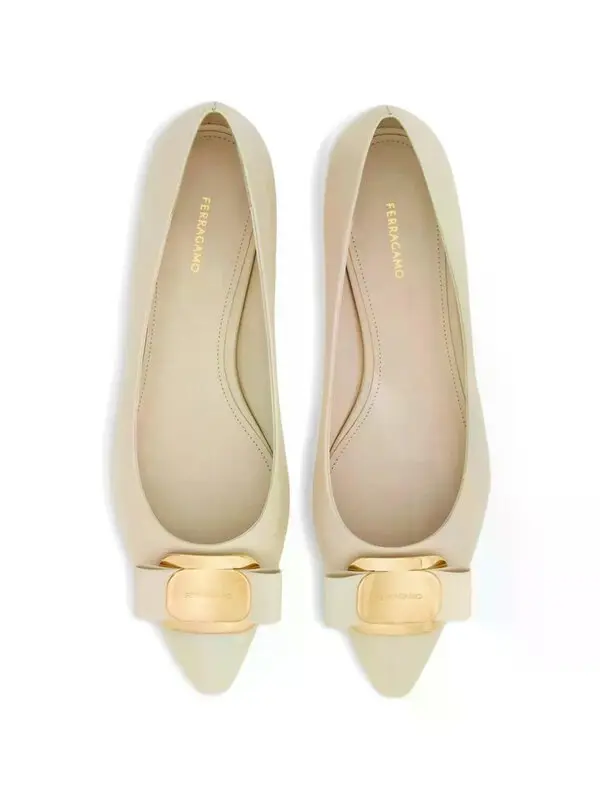 FERRAGAMO Vara Ballet Flats - Neutrals