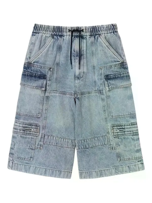 JUUN.J Drawstring Denim Cargo Shorts
