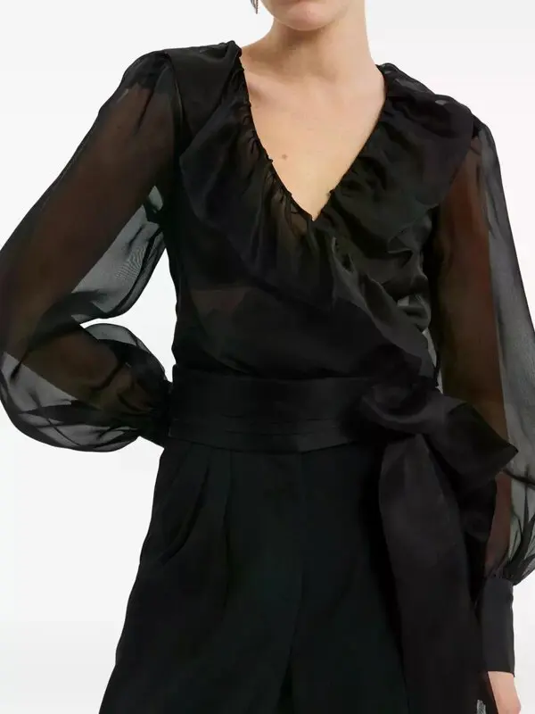Rebecca Vallance Ruffled Wrap Top