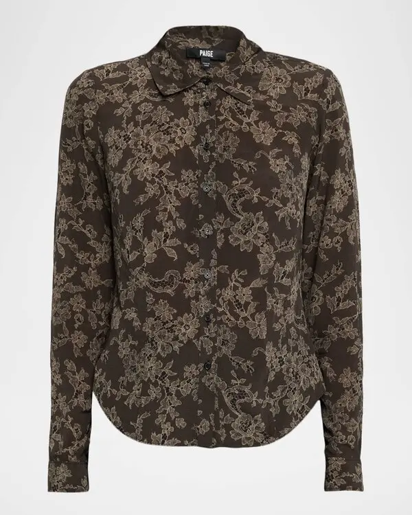 Paige Desano Lace Button-front Shirt