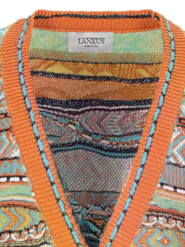 LANEUS V-neck Cardigan - Orange